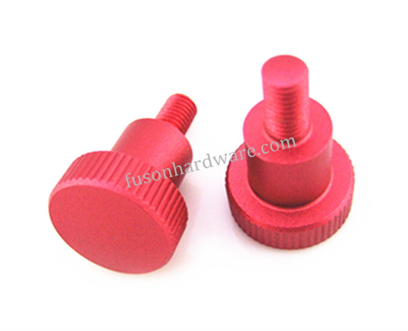 Red anodized Thumb Screws, Aluminium Thumb screws